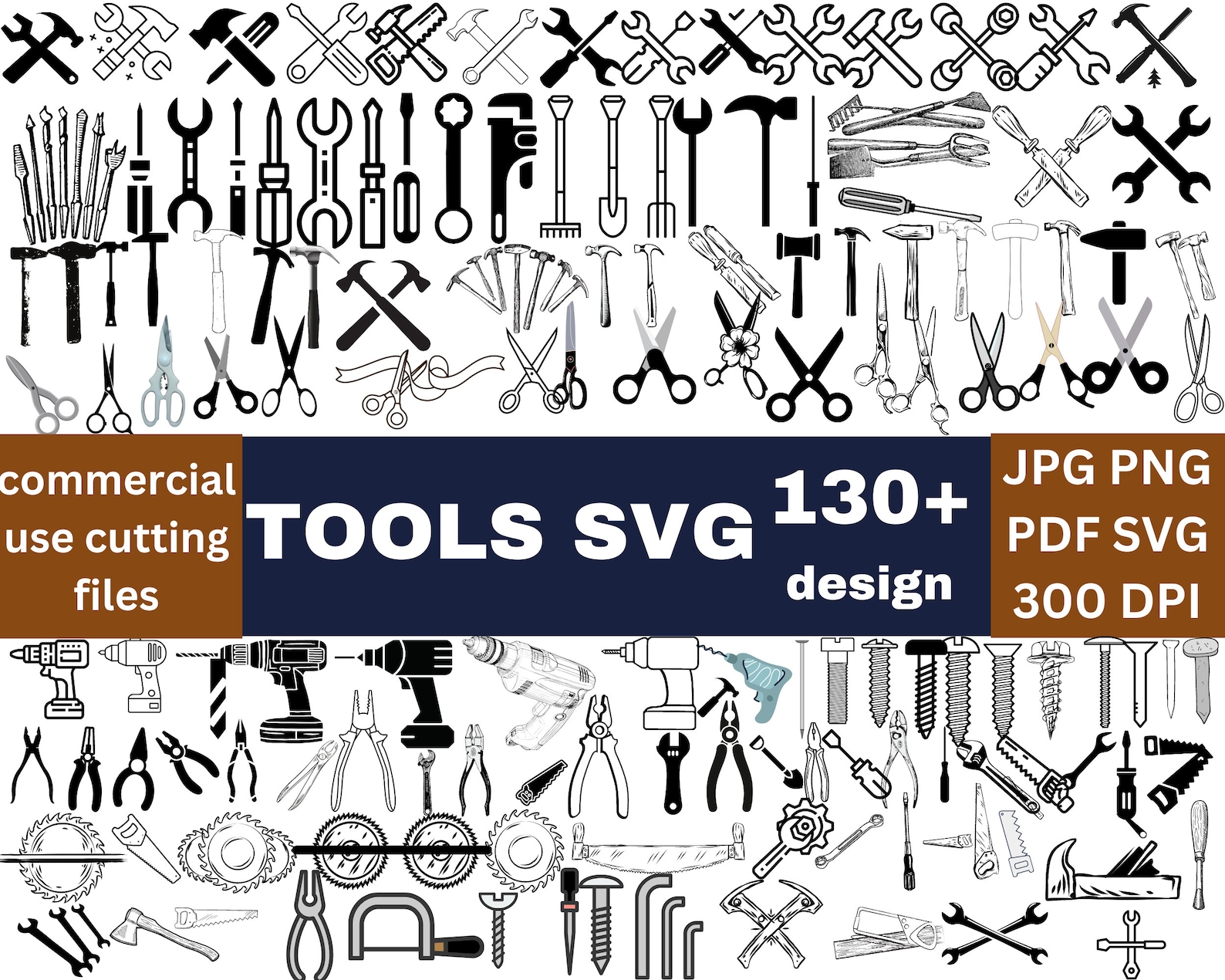 Tools Svg, Hand Tool Svg ,tool Svg Bundle , Wrench Svg, Mechanic Tools ...