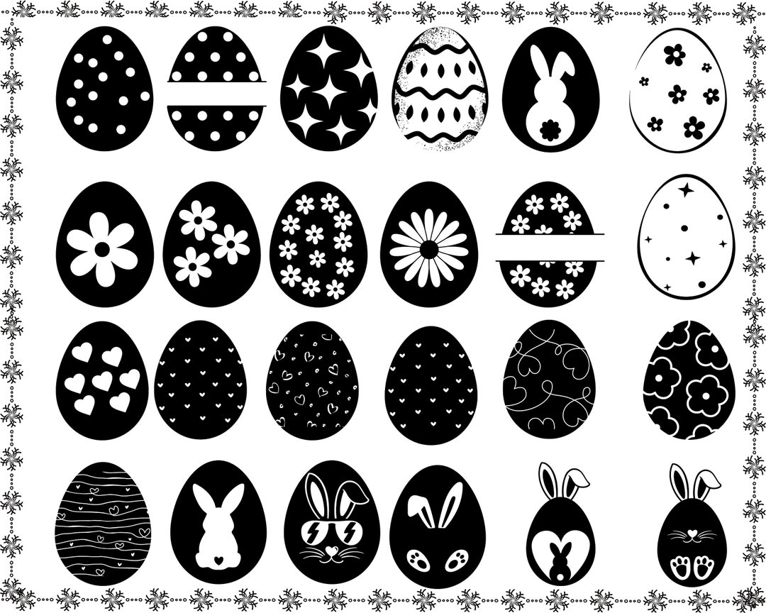 Ostereier SVG, Eier SVG, Frohe Ostern SVG, Ostern SVG, Osterei ...