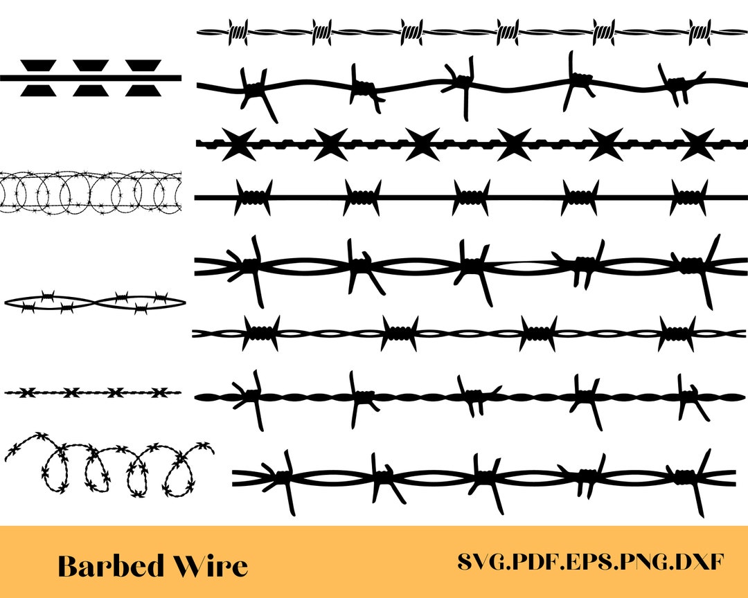 BARBED WIRE SVG, Barbed Wire Svg Cut Files for Cricut, Barbed Wire ...