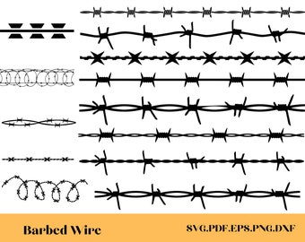 BARBED WIRE SVG, Barbed Wire Fence Svg Files for Cricut, Barbed Wire ...