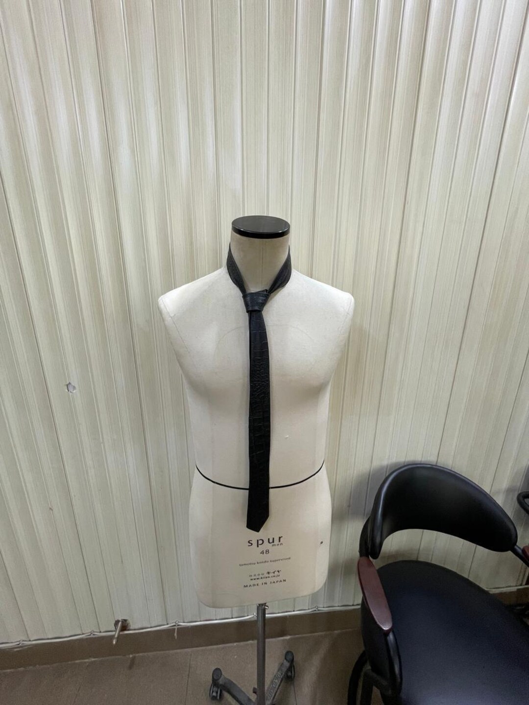 Handmade Sheepskin Leather Necktie: Black Party Wedding Tie - Etsy
