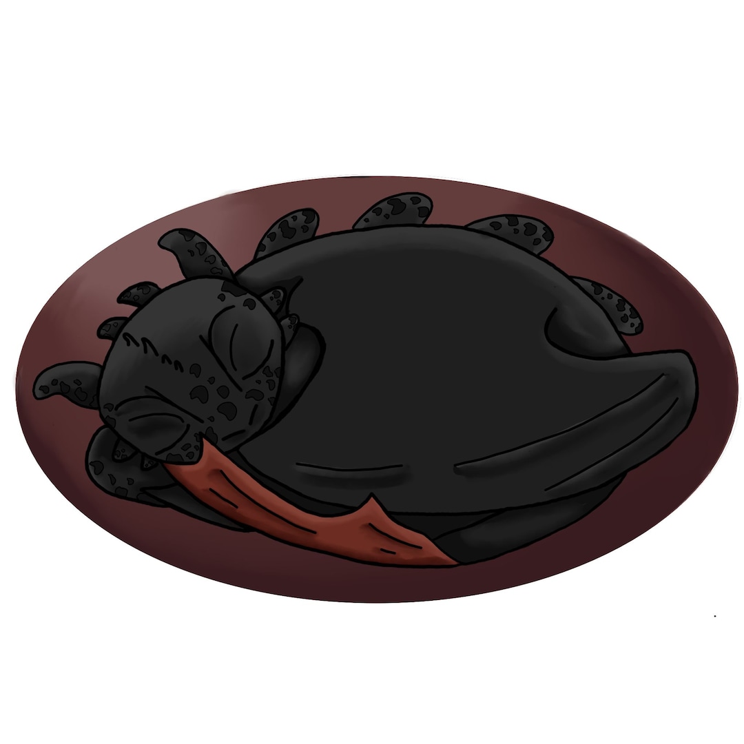 Vinyl Sticker - Sleeping Toothless - Etsy