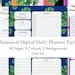Botanical Digital Daily Planner Pack, 18 Pages, 9 Colours. 2 Styles, A4 ...