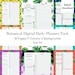 Botanical Digital Daily Planner Pack, 18 Pages, 9 Colours. 2 Styles, A4 ...
