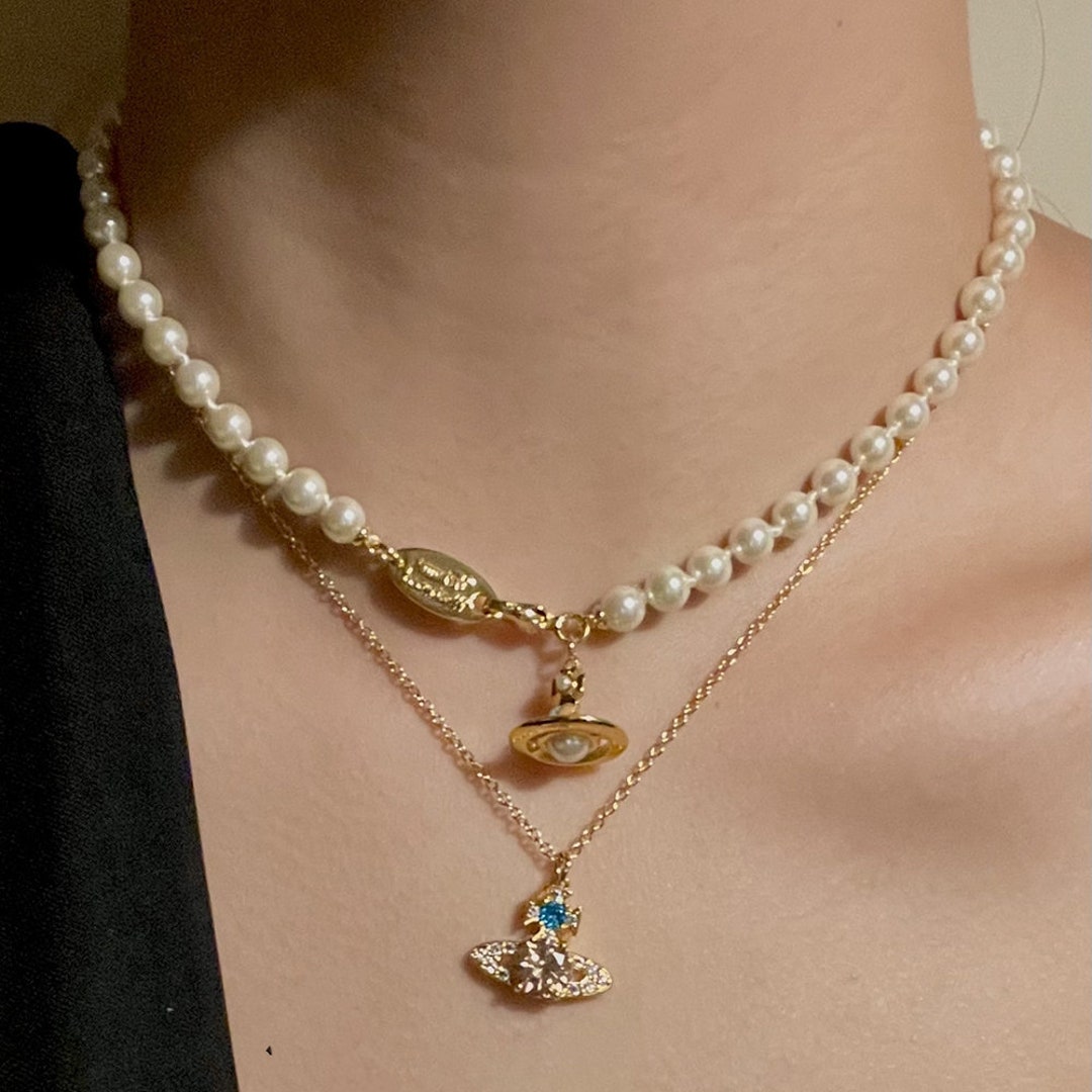 Vivienne Westwood Kette Emaille Perlenkette - Etsy.de