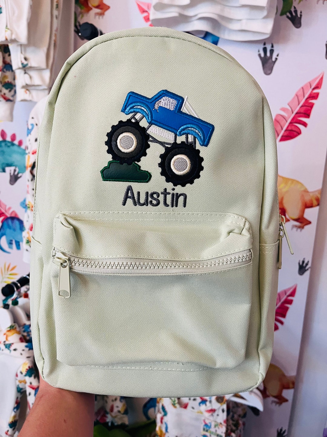 Truck Backpack, Embroidered Backpack, Personalised Backpack, Boys ...