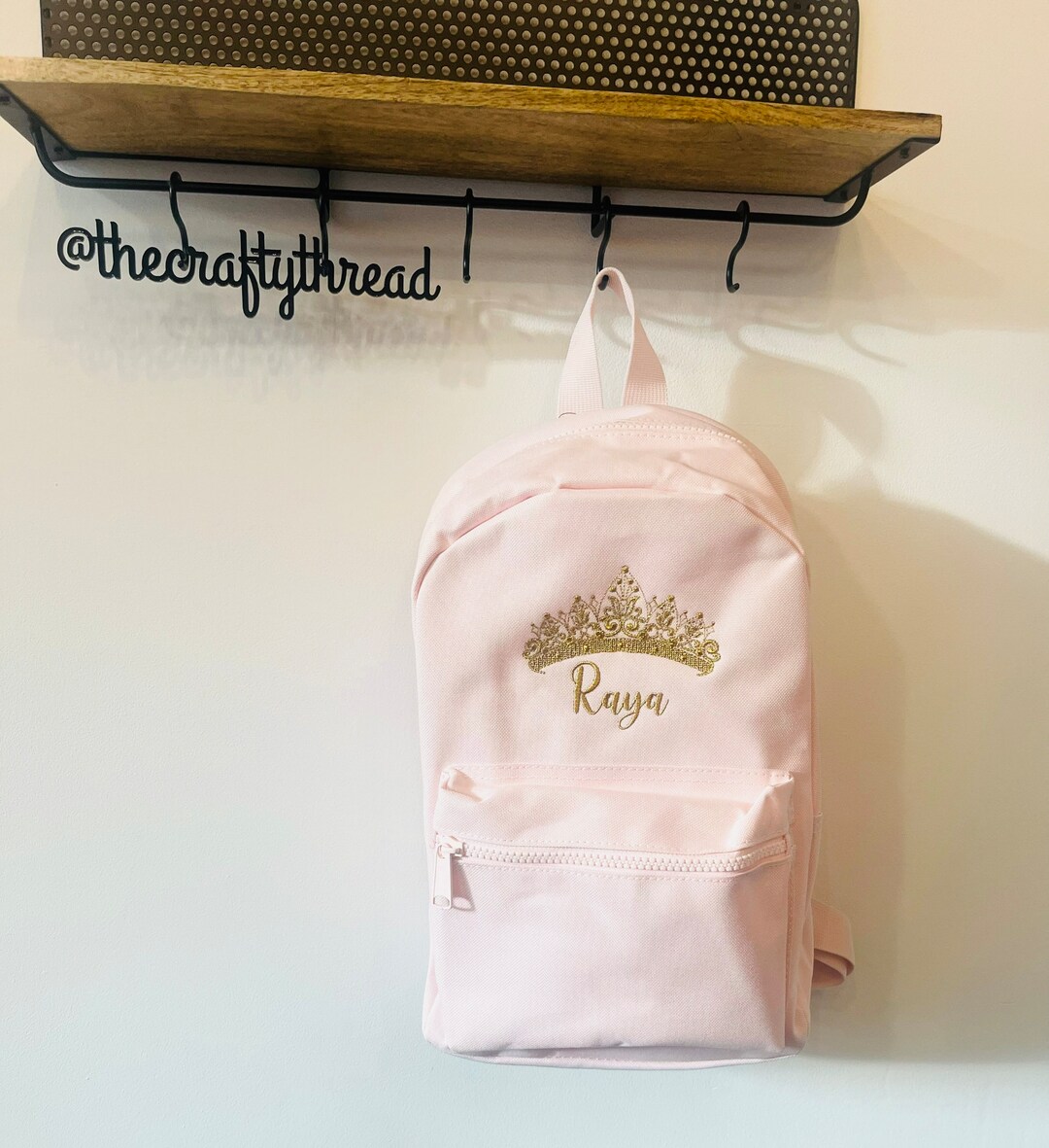 Embroidered Princess Crown Backpack: Personalized Nursery School Bag - Etsy