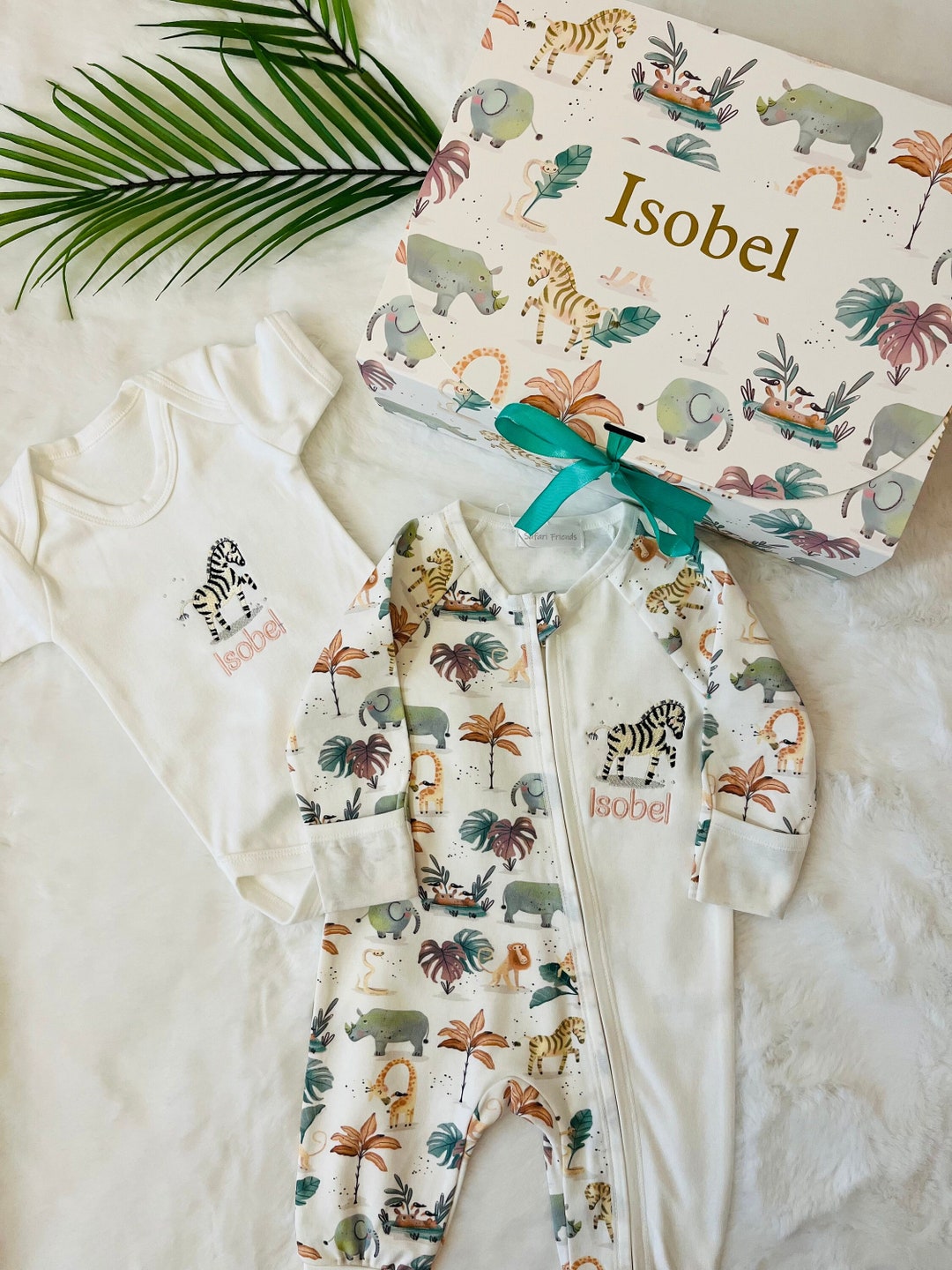 New Baby Safari Gift Set - Etsy