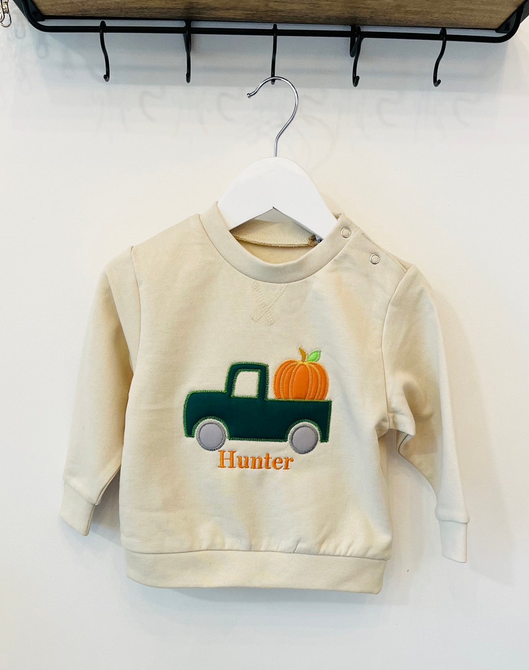 Eco Pumpkin Truck Jumper: Regenerated Cotton Fall Sweater - Etsy