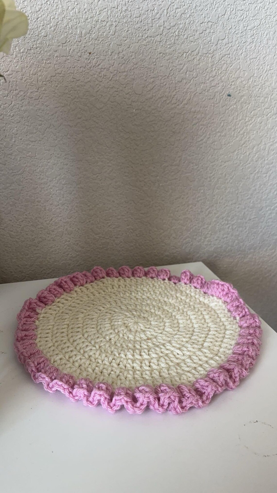 Cute Crochet Mat, Desk Mat, Crochet Placemat - Etsy