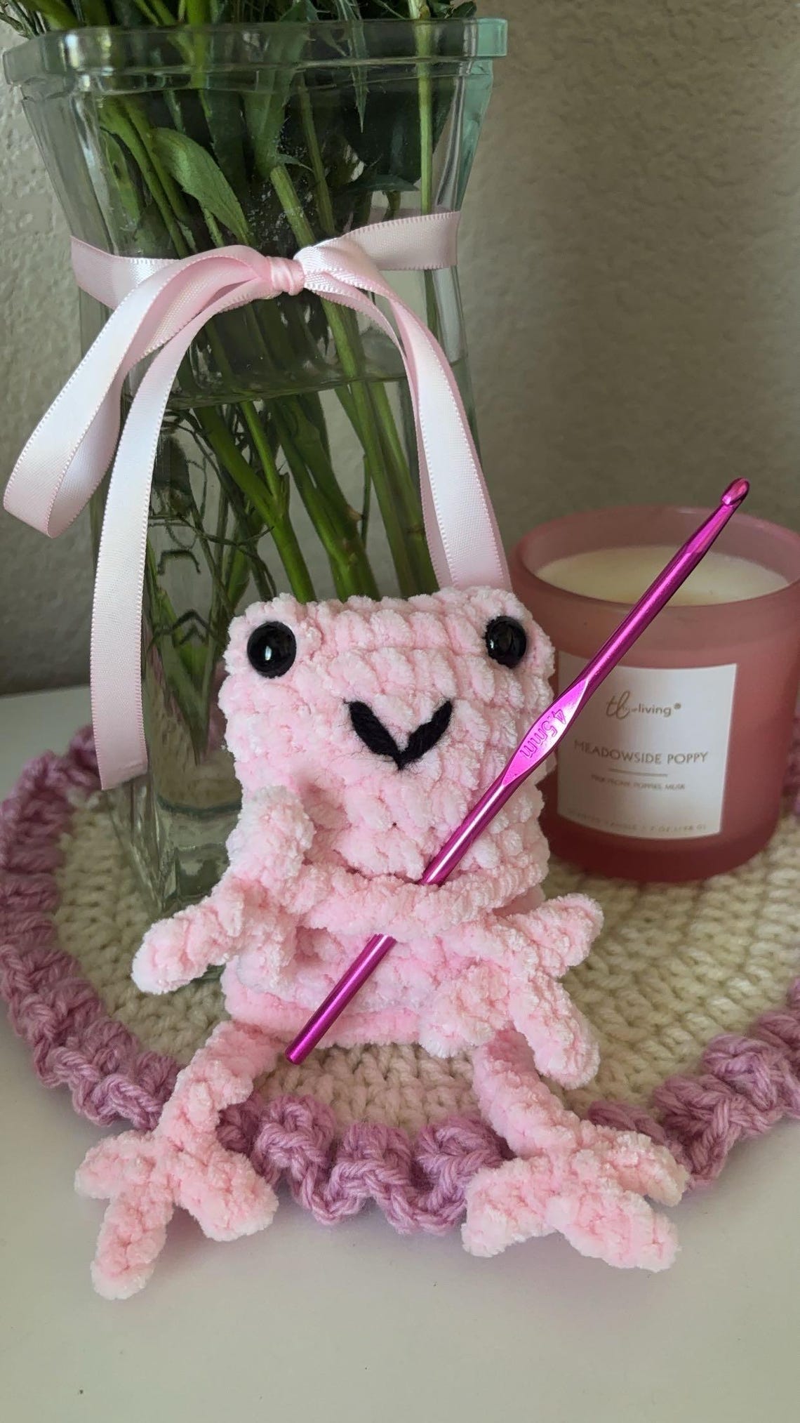 Cute Crochet Mat, Desk Mat, Crochet Placemat - Etsy