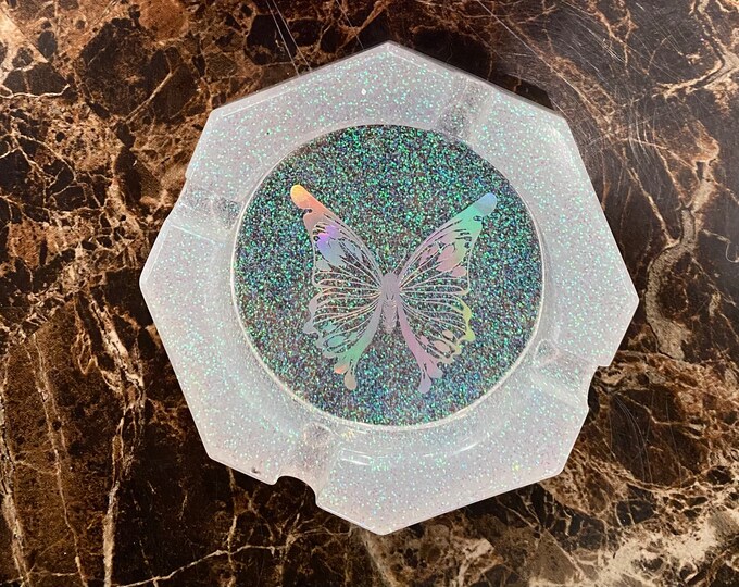 SET of 6 Butterfly Plate, Butterfly Ring Dish, Medium Size Dish ...