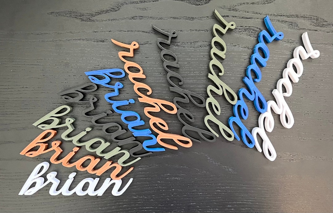 3D Printed Name Calligraphy - Etsy