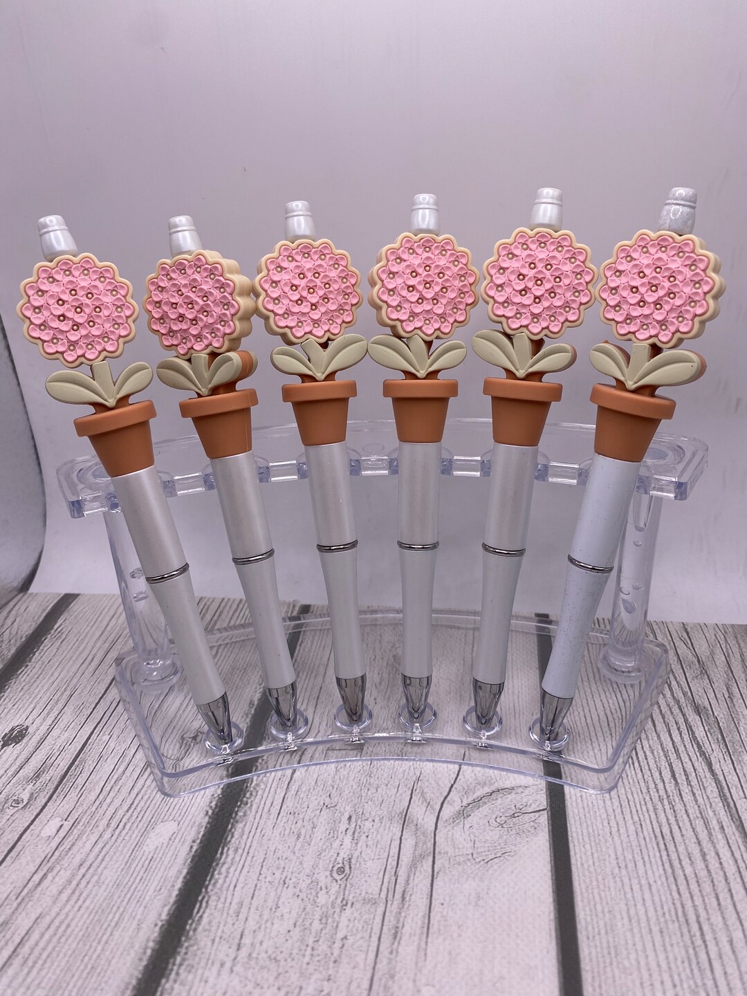 Beaded Flower Pot Pen - Etsy