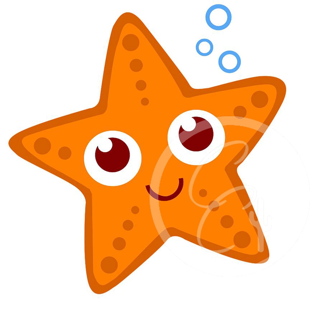 Cartoon Starfish, Starfish SVG, download instantâneo, cricut svg ...