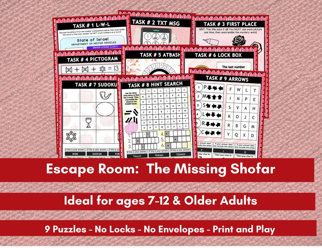 Escape Room, Missing Shofar, Rosh Hashanah, Jewish New Year, Jewish ...