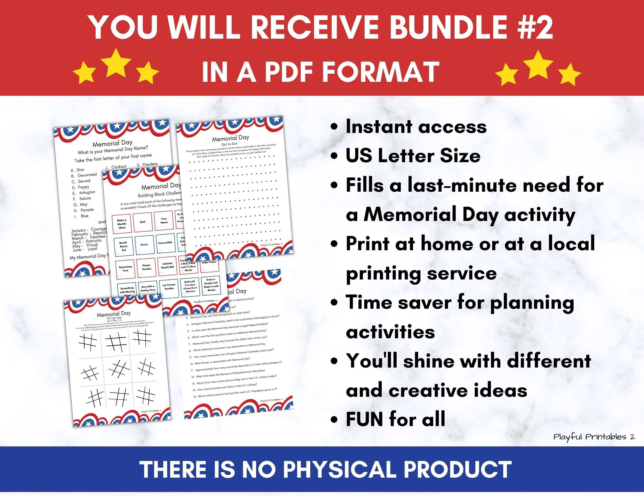 Memorial Day Bundle 2, Patriotic Activities, Interactive Games, Digital ...