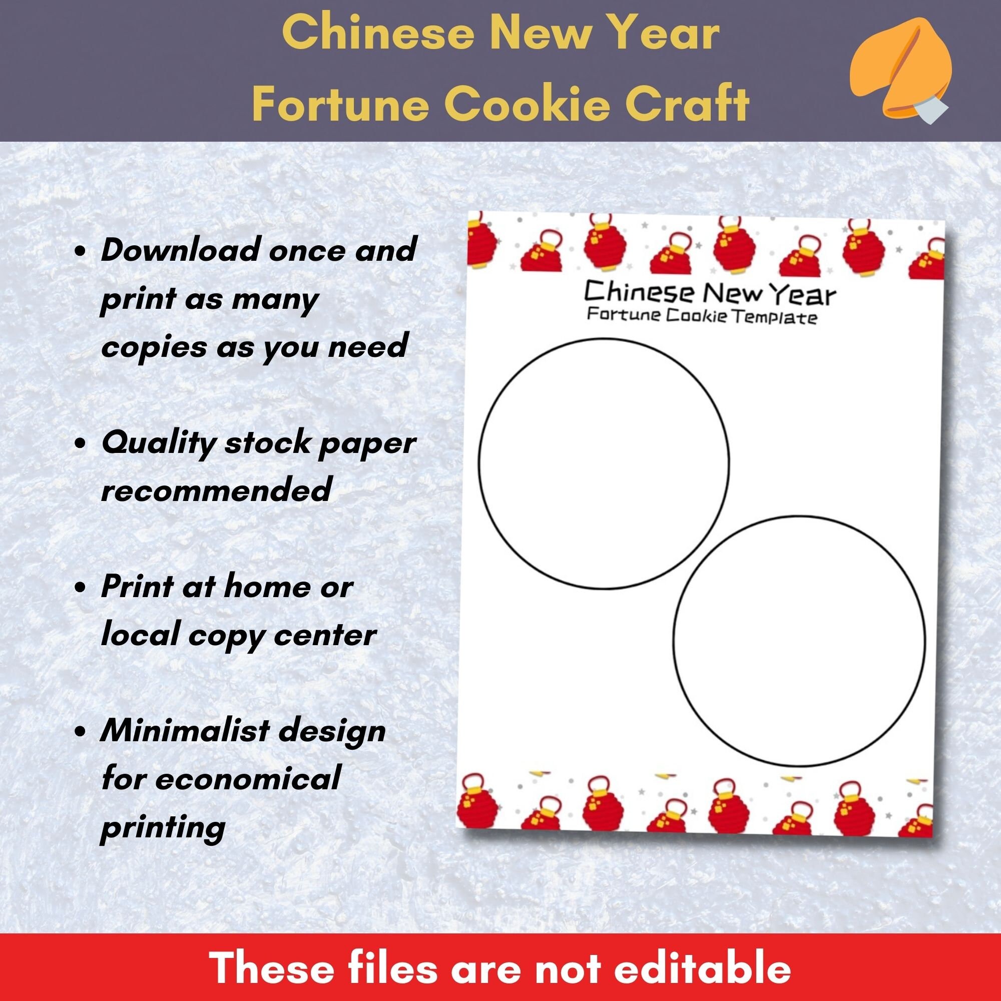 Chinese New Year, DYI Fortune Cookie Craft, Lunar New Year, Chinese ...