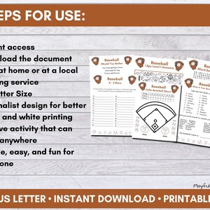 Baseball Party Printables, Bundle, I Spy, Word Search, Would You Rather ...