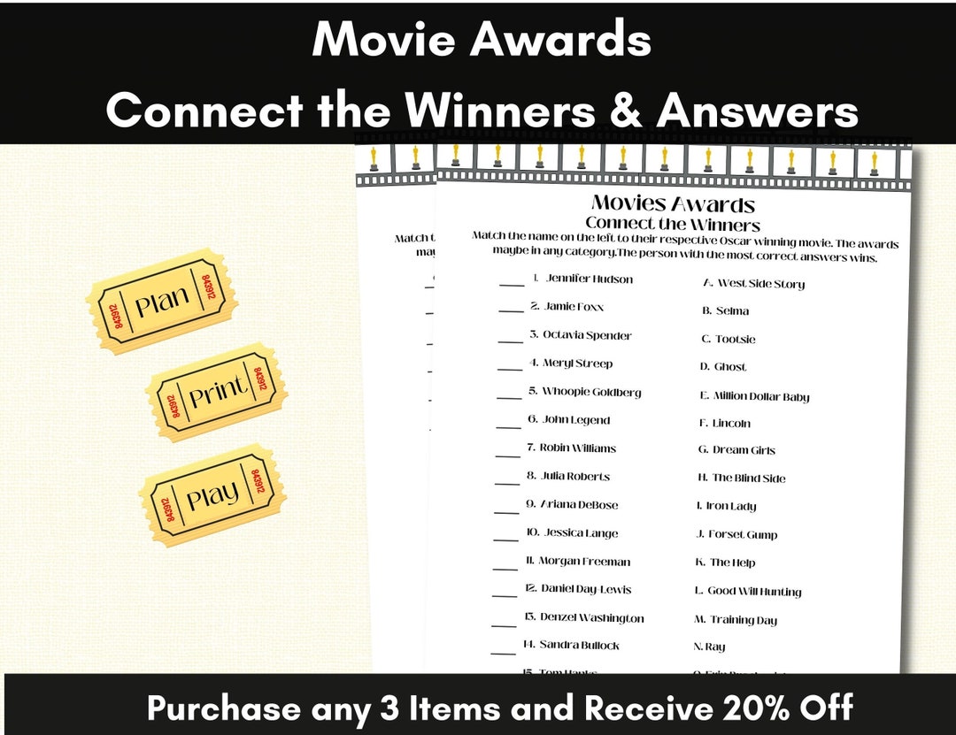 Movie Awards Trivia Game, Never Ever How Many, Senior Adult Program ...