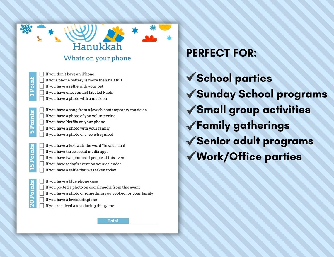 Hanukkah, What’s on Your Phone, Hanukkah Game, Festival of Lights ...