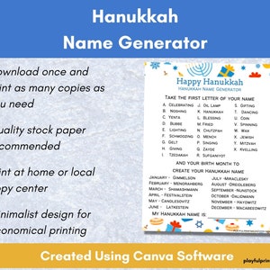 Hanukkah, Name Generator, Hanukkah Party, Festival of Lights, Jewish ...