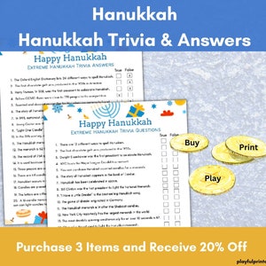 Hanukah Trivia, Hanukkah Celebration, Jewish Holiday, Hanukkah Party ...