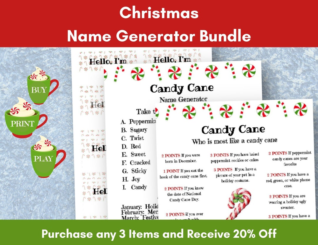 Christmas Candy Cane Name Generator, Who is Like a Candy Cane ...