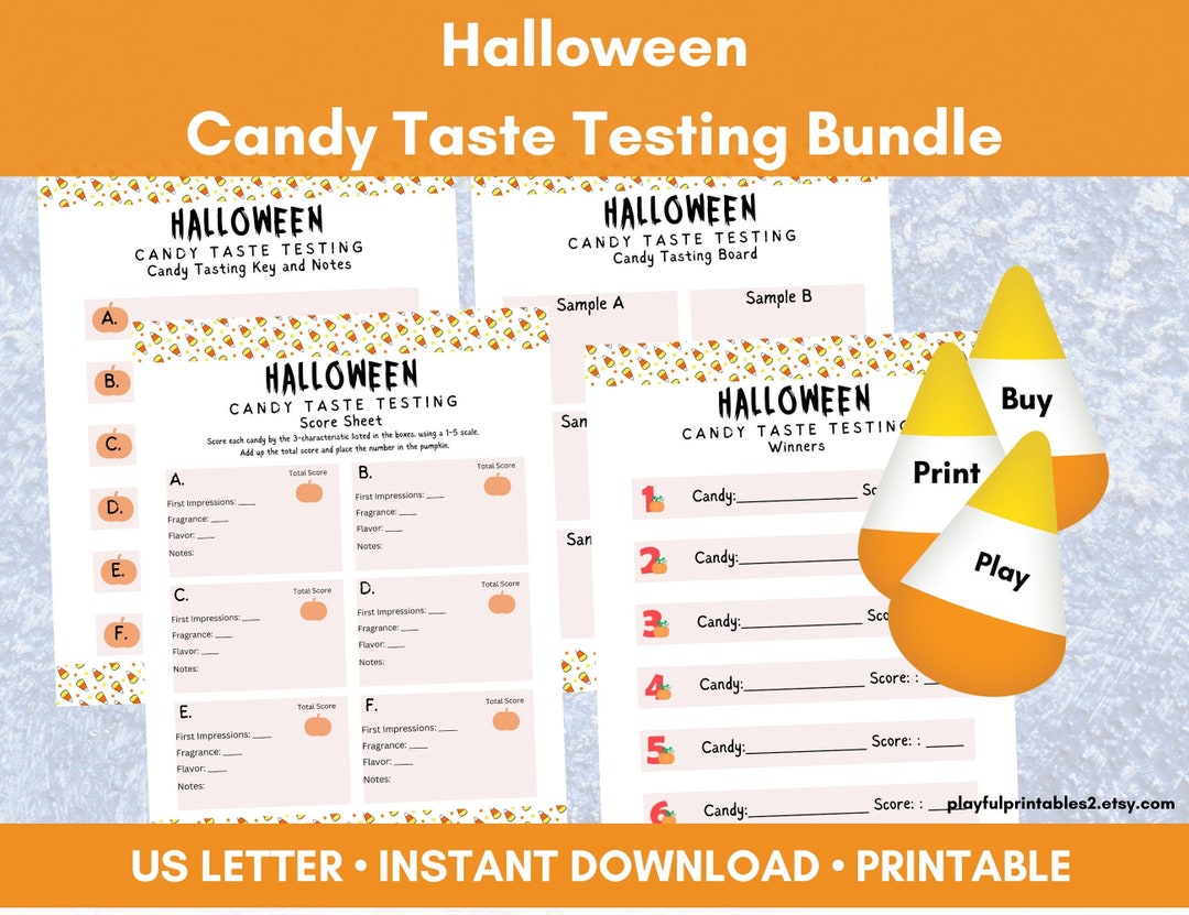 Halloween Game, Candy Taste Testing, Classroom Game, Senior Adult ...