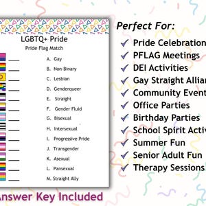 LGBTQ+ Pride, Flag Matching Game, Pride Month, Pride Celebration, Pride ...