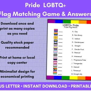 LGBTQ+ Pride, Flag Matching Game, Pride Month, Pride Celebration, Pride ...