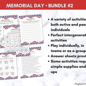 Memorial Day Bundle 2, Patriotic Activities, Interactive Games, Digital ...