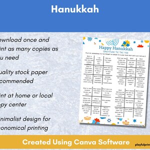 Hanukkah, Gratitude Tic Tac Toe Game, Jewish Holiday Celebration ...