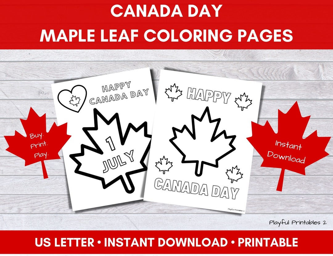 Canada Day Coloring Pages, Maple Leaf Coloring, Canada Day Activity ...