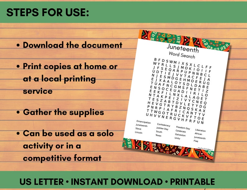 Juneteenth Word Scramble, Juneteenth Celebration, Word Game Activity ...