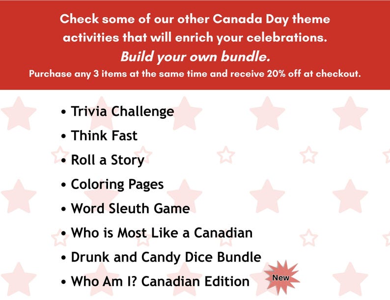 Canada Day, Think Fast, Canada Game, List Three, Word Game, Brain Game ...