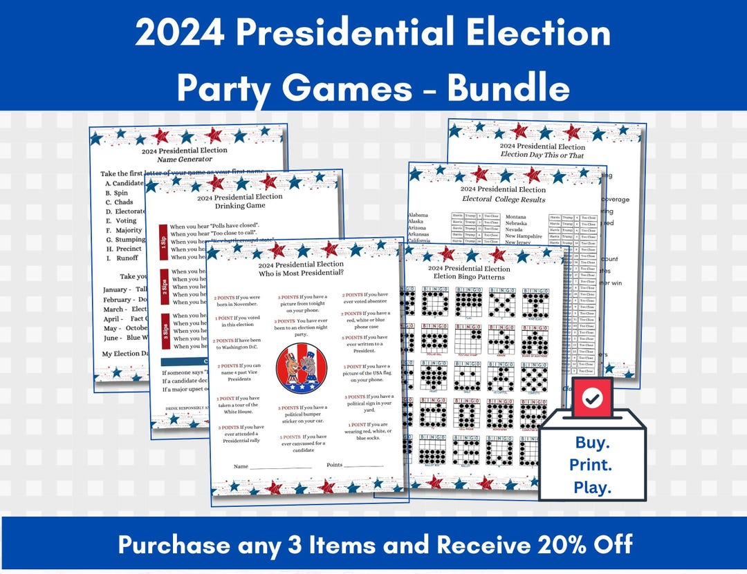 2024 Presidential Election, Election Night, Game Bundle, Election Watch ...