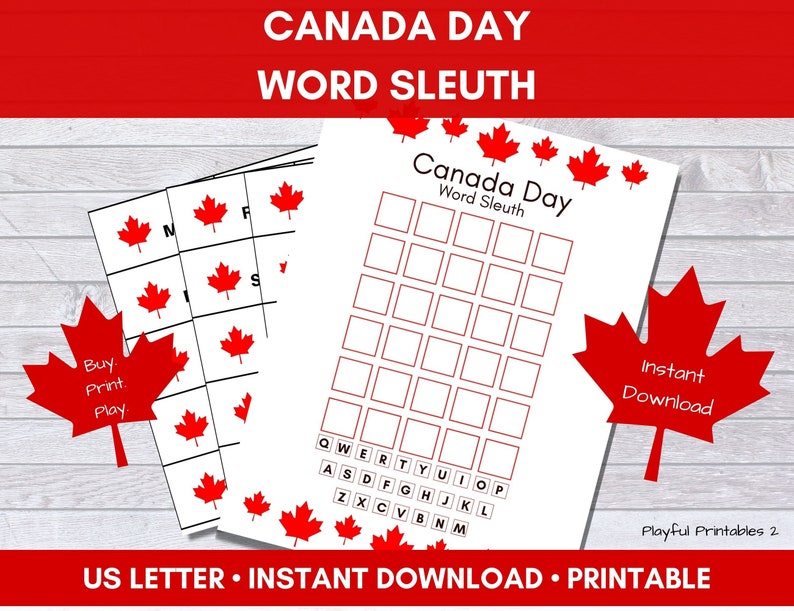 Canada Day Celebration, Happy Canada Day, Word Game, Word Solving Game ...
