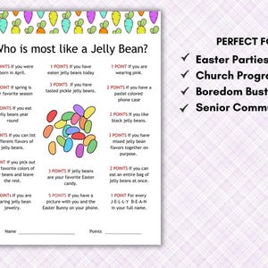 Easter Jelly Bean Game, Holiday Icebreaker (printable PDF) - Etsy