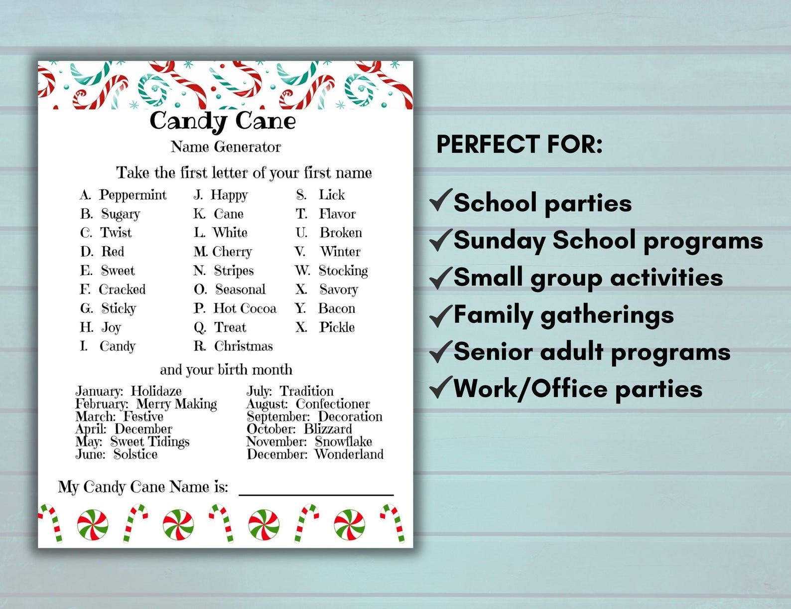 Christmas Candy Cane Name Generator, Who is Like a Candy Cane ...