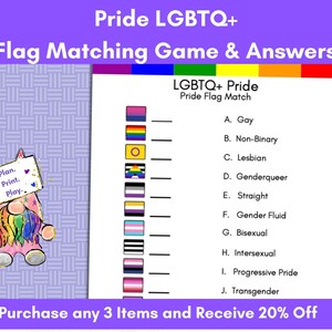 LGBTQ+ Pride, Flag Matching Game, Pride Month, Pride Celebration, Pride ...