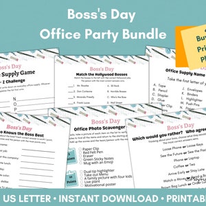 Boss’s Day, Office Party, Game Bundle, Ice Breaker, Scavenger Hunt ...