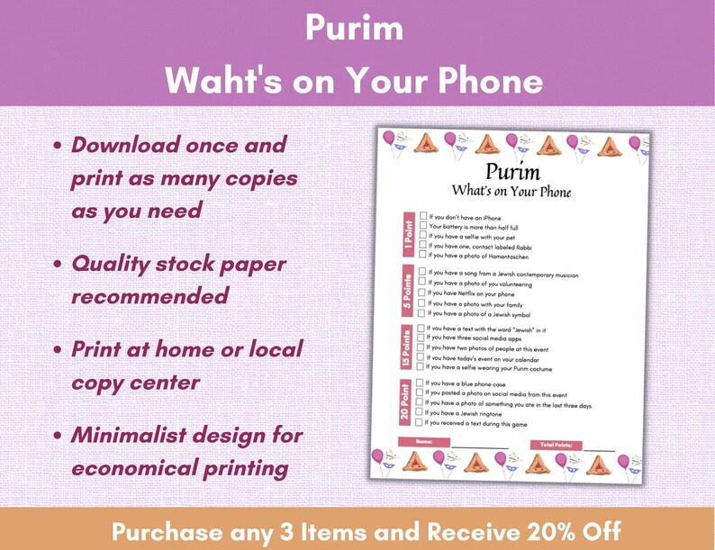 Purim, Whats on Your Phone, Jewish Holiday, Purim Game, Jewish Youth ...