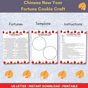 Chinese New Year, DYI Fortune Cookie Craft, Lunar New Year, Chinese ...