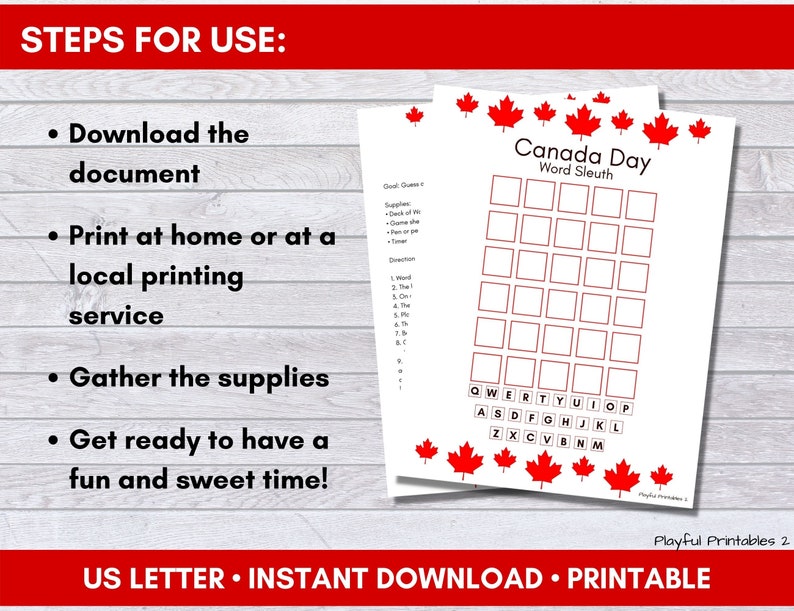 Canada Day Celebration, Happy Canada Day, Word Game, Word Solving Game ...