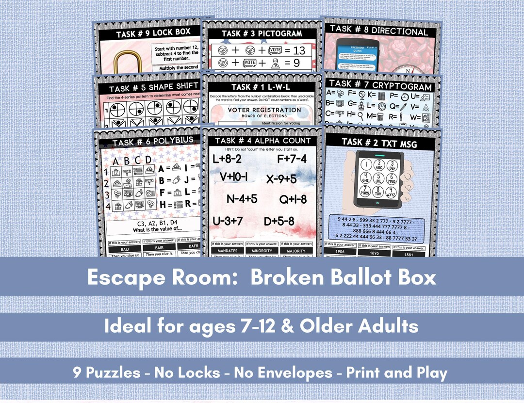 Escape Room, Election Day, Election Watch Party, Election Day Game ...