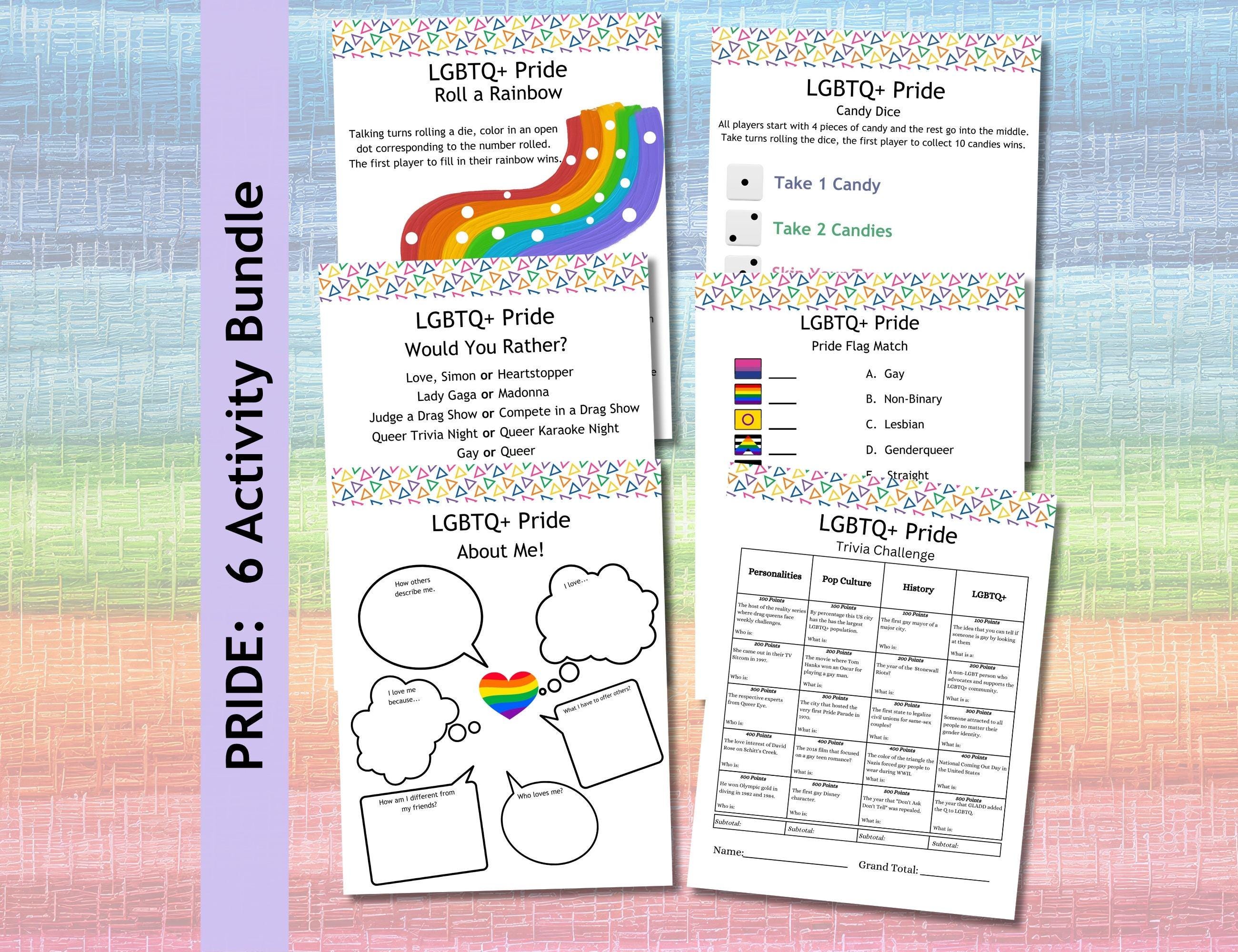 Pride LGBTQ+ Six Game Bundle, Pride Celebration, Brain Games, Queer ...
