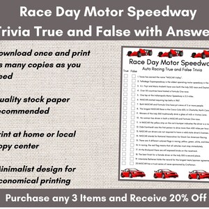 Race Day, Motor Speedway, Race Trivia, Brain Game, Car Racing Trivia ...