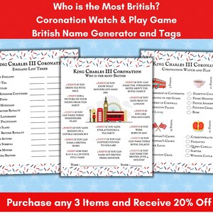 King Charles III Coronation Games Bundle, Royal Party Trivia (PDF) - Etsy
