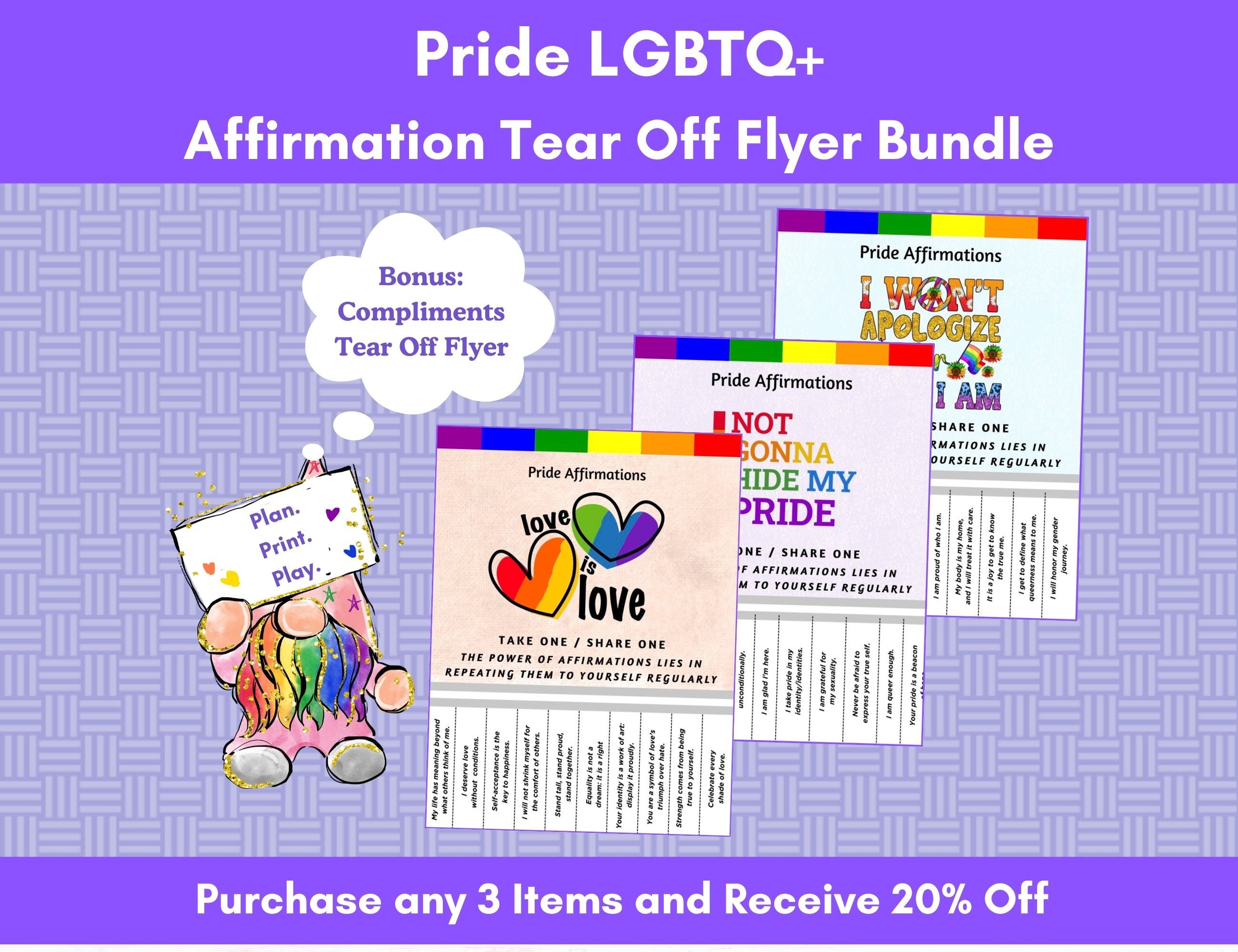 LGBTQ Affirmation Tear-off Flyer, Pride Tear-off Sign, LGBTQ Center, Therapy Counselor Door ...